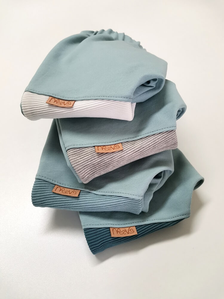 Baggy hlače “RIBB” – sea - Mavsunique