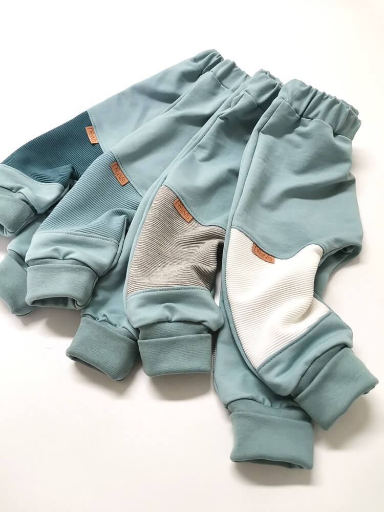 Baggy hlače “RIBB” – sea - Mavsunique